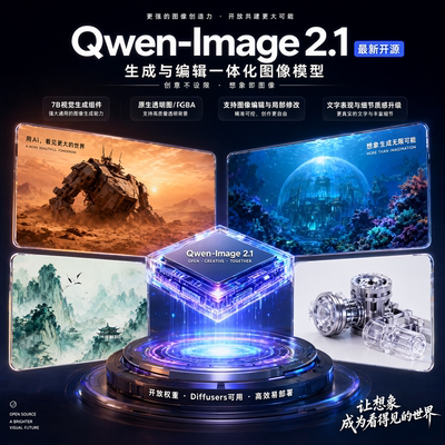 9月最新最强开源图像模型Qwen-Image2.1图片编辑 Comfyui整合包