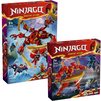 幻影忍者凯的忍者攀登者机甲71812火系元素机甲71808拼装中国积木