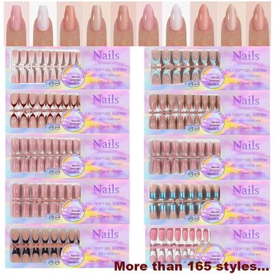 150Pcs/Box Acrylic Press on Nails Full Cover Fake False Tips