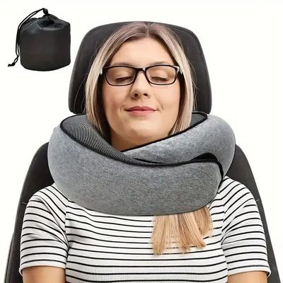 Memory Foam Neck Pillow Cervical Vertebra Travel Portable No