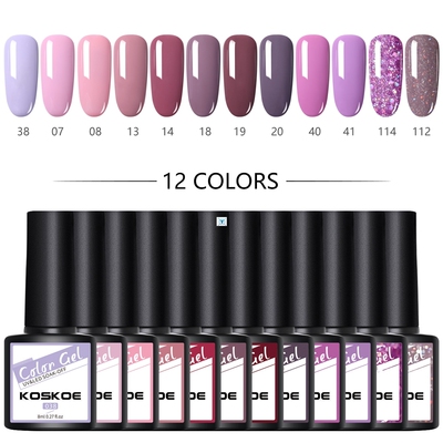 10/12pcs/set Sequ Nude UV Gel Nail Polish Set 120Colors