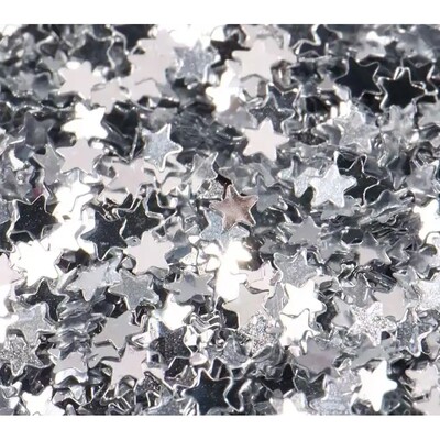 3pcTiny Star Glitter Nail Flake Golden Silvery Black Small P