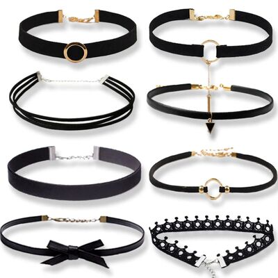 Sexy Black Lace Choker Gothic Clavicle Chain Necklace Elegan