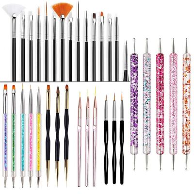5/20Pcs Nail Art Brush Design Tip Painting Drawing Carving D