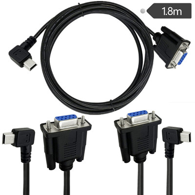 MINI USB转DB9母串口线 迷你T型口USB 5PIN转COM口9针RS232刷机线