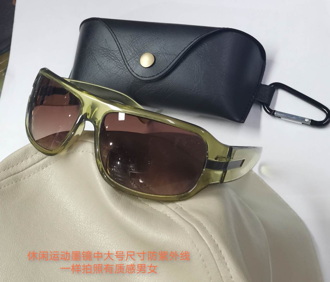 休闲运动偏光太阳镜男女防紫外线UV400板材中大号尺寸显脸小