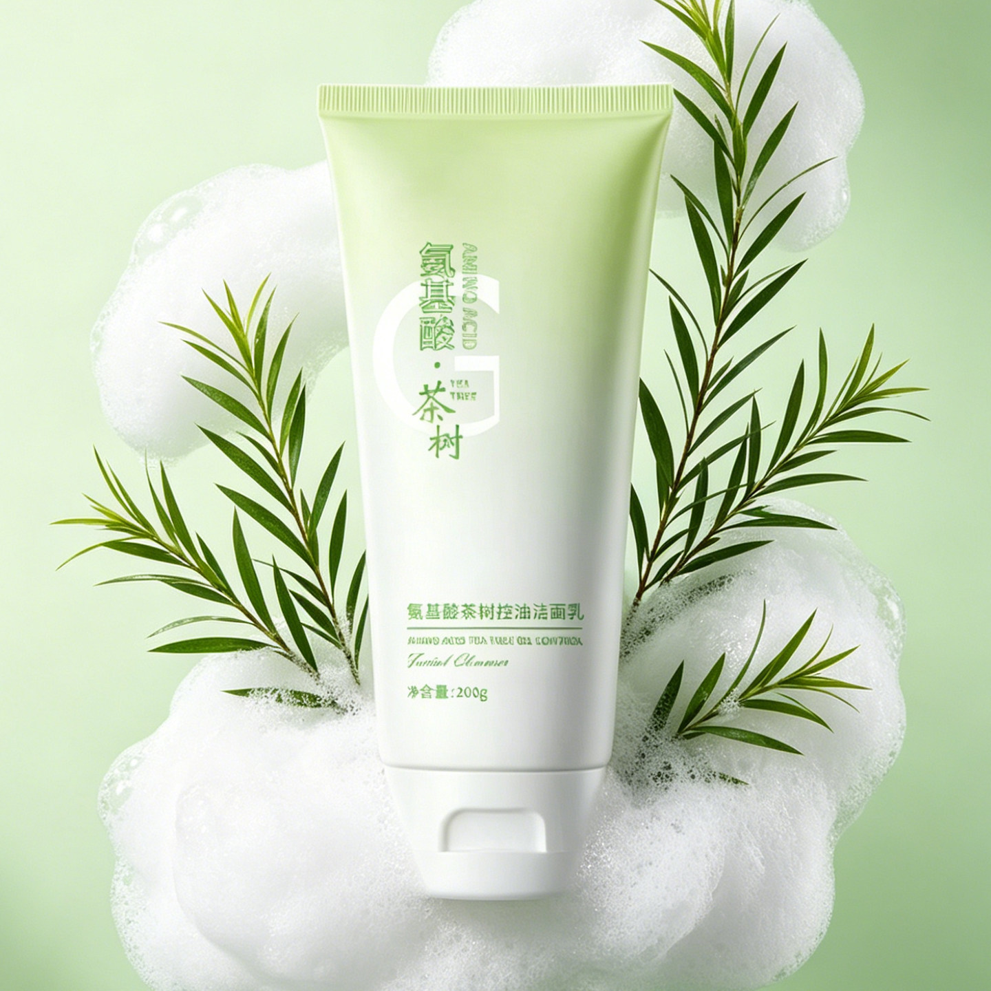 吟美氨基酸茶树控油洁面乳深层清洁清爽不紧绷保湿氨洁面皂洗面奶