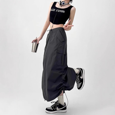 夏季大码胖mm工装裙子中