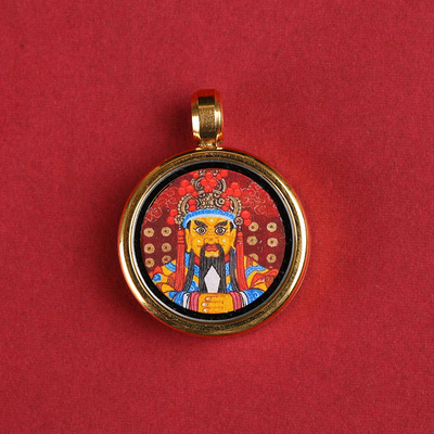 西藏小唐卡五爷扎基拉姆