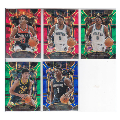 球星卡乔丹普尔爱德华兹红谢泼德绿锡安蓝碎冰折射23-24select