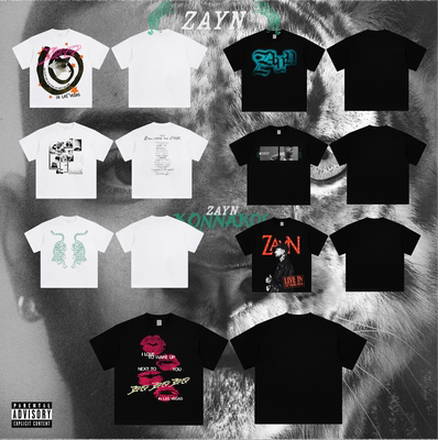 【ABCMJ】ZAYN 新专KONNAKOL周边美式重磅宽松印花纯棉短袖
