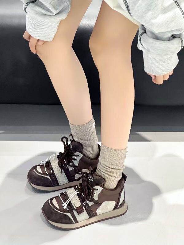 阿喜精选2025新款厚底阿甘鞋女ins学生休闲鞋厚底跑步女鞋运动鞋