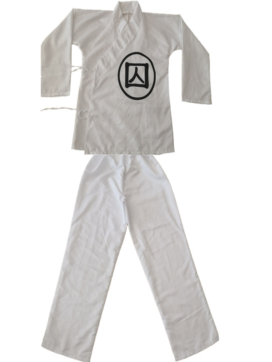 新款汉服囚衣古装中衣男女古代囚犯服装唐宋元明清朝监狱交领睡衣_虎窝淘