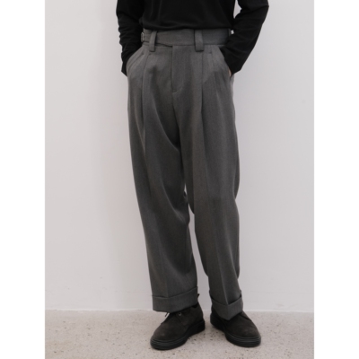 意式半廓尔格阔腿调性西裤