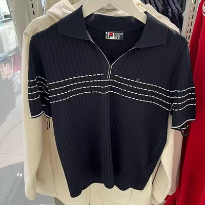 女子休闲针织运动编织衫短袖