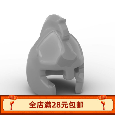 小颗粒积木MOC 10054 中古世纪城堡场景骑士头盔零配件拼装玩具