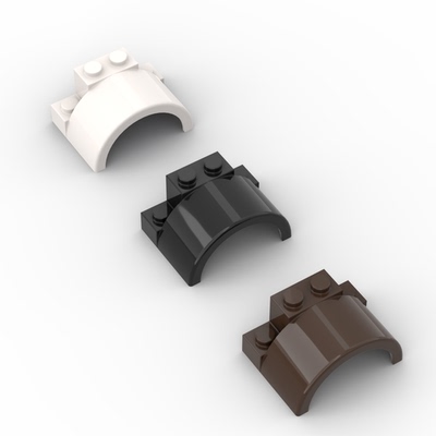 小颗粒积木MOC 1846（6396403）4x3x1 2/3 挡泥板拼装玩具零配件