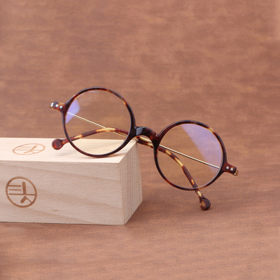 超轻圆框眼镜复古眼镜框男配眼睛