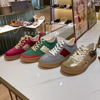 2025春季女鞋休闲运动鞋系带德训