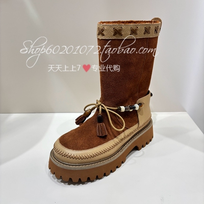 蹀愫2025冬季女靴游牧风雪地靴