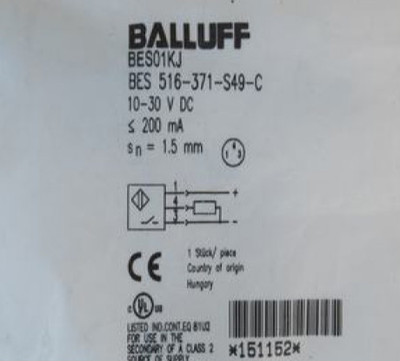 原装BALLUFF巴鲁夫传感器BES 516-371-S49-CBES01KJ 151152