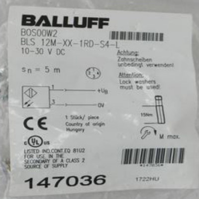 原装BALLUFF巴鲁夫传感器BLS 12M-XX-1RD-S4-L  BOS00W2接近开关