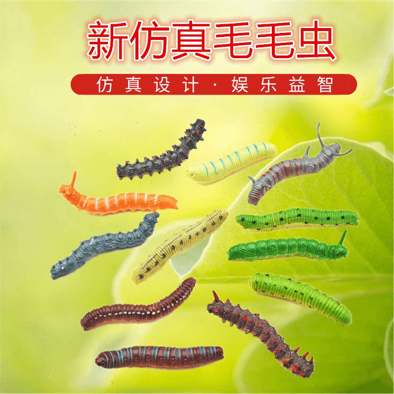 儿童昆虫玩具仿真塑料毛毛虫动物模型开发智力早教道具儿童礼物