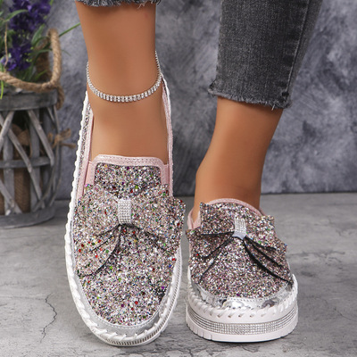 Women's rhinestone shallow mouth casual shoes水钻浅口休闲鞋