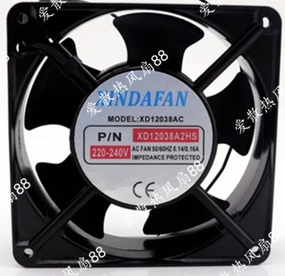 正品XINDAFAN MODEL:XD12038AC XD12038A2HS 220-240V机柜散热风