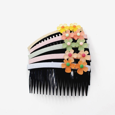 儿童发梳小女孩盘发刘海梳卡通插梳可爱公主发夹女童头饰碎发发卡