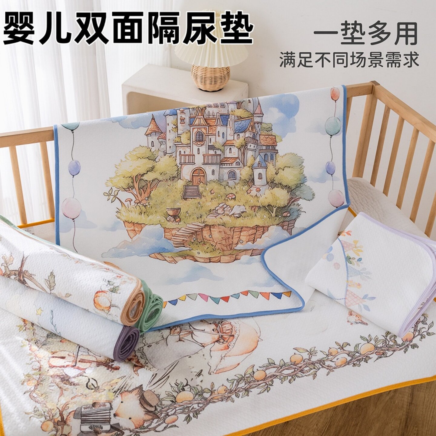 婴儿纯棉透气可洗隔尿垫姨妈月经床垫大尺寸新生宝宝护理隔尿床单
