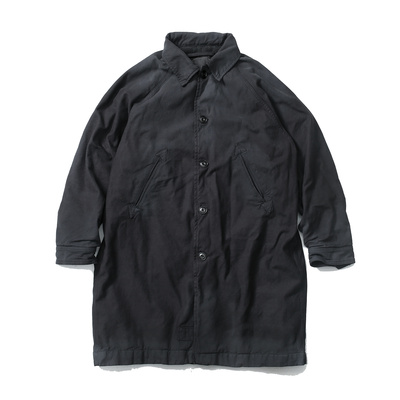 工装飞行员 MADNESS 25AW BG OVERCOAT水洗做旧夹棉长款夹克外套