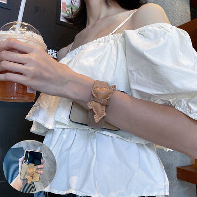 适用华为purax手机壳卡通手腕带