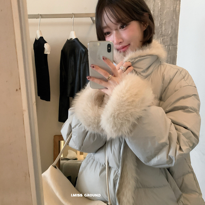 IMISS-品质绝美双重保暖羽绒服(配毛领可拆卸)(含50白鸭绒)H10716