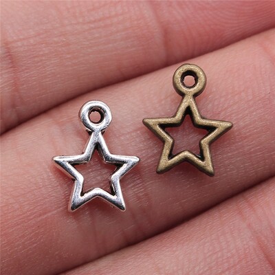 40个/包 13x10mm 多色DIY饰品配件星星吊坠 ABD-C10361