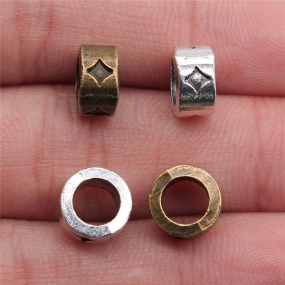 10个/包 9x9x5mm 多色星星大孔珠隔位珠珠子 ABD-C11091