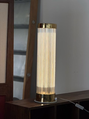 捷克70年代中古 Fa. Preciosa 水晶黄铜桌灯|氛围灯｜北京现货