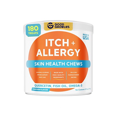 美国直邮 GOODGROWLIESDog Allergy Relief Chews 狗过敏缓解咀嚼