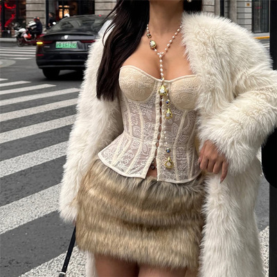 欧美风纯色修身街头时尚一字领抹胸露背背心Women Tube Top Vest