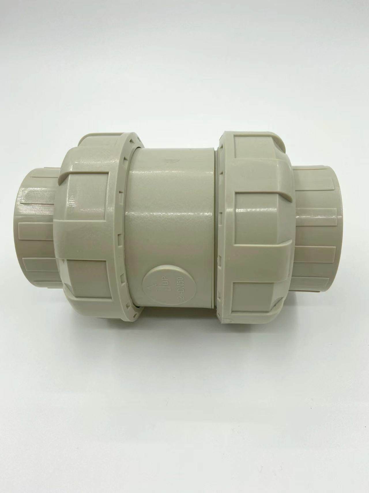 PPH/UPVC双活止回阀双活接逆止阀 PP活接逆止阀单向阀DN15-100_虎窝淘