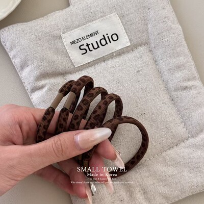 韩国进口复古百搭咖色豹纹基础高弹力耐用马尾皮筋发圈丸子头发绳