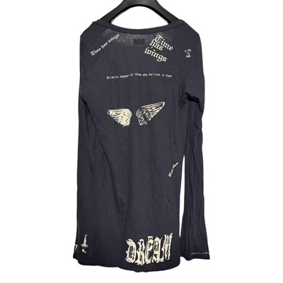 LGB 视觉系 梦想标语 长袖T恤 印花图案 男女同款