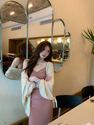 慵懒风针织开衫女春秋上衣开衫