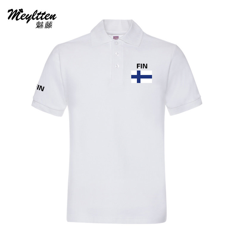芬兰Finland服男足球运动训练服翻领Polo衫夏季短袖t恤上衣