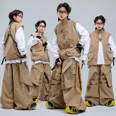 2026新款街舞儿童潮服小学生潮流舞蹈演出服爵士舞嘻哈hipho
