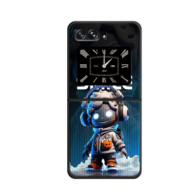 适用于摩托罗拉Razr2022手机壳男高端皮质折叠屏Razr2020全包防摔竖条纹2023新款潮牌卡通高级感外星人保护套