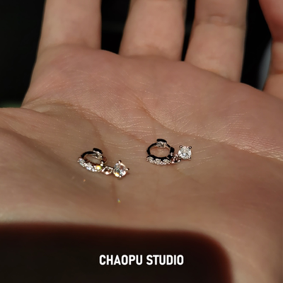 边缘迷你耳骨环925纯银针养耳洞