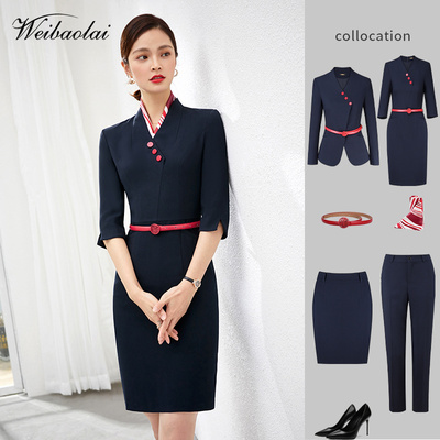 珠宝店售楼部工作服女套装