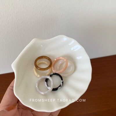 fromsheep韩国食指女ins树脂戒指