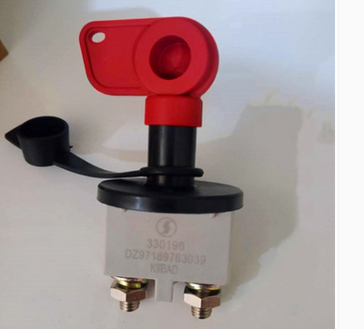 白色陕汽重卡德龙X3000电源总开关F2000电瓶防漏电开关断电手拧电